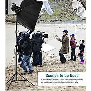 Heavy Duty 9.2 Feet/110'' Light Photography Tripod Stand, Sdfghj Aluminum Spring Cushioned Lighting Stand with Carry Bag for Relfectors Portrait, Softboxes, Umbrellas, Backgrounds, Flash, 280CM