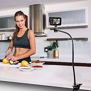 Pipishell 25 Inch Webcam Stand - Flexible Desk Mount Clamp Gooseneck Stand for Logitech Webcam C960,C930e,C930,C920,C920S,C922x,C922, Brio 4K, C925e,C615 and Other Devices with 1/4" Thread-PIWS01