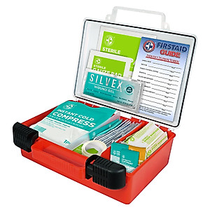 Be Smart Get Prepared OSHA/ANSI First Aid Kit - 50 Person, 250 Pieces - Designed for Home, Business, School, Industrial, and Restaurants - Compact & Portable