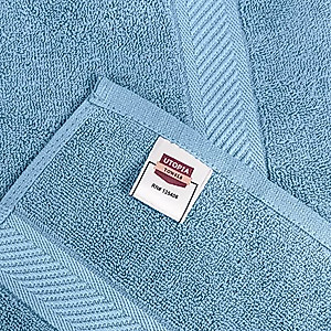Utopia Towels [6 Pack Bath Towel Set, 100% Ring Spun Cotton (24 x 48 Inches) Medium Lightweight and Highly Absorbent Quick Drying Towels, Premium Towels for Hotel, Spa and Bathroom (Sky Blue)