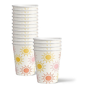 First Trip Around the Sun 1st Birthday Party Supplies Set Plates Cups and Napkins Tableware Kit for 16 64 Piece