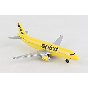 Daron Spirit Airlines Single Die-Cast Plane , Yellow