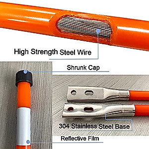 C CLINK 36" Snow Plow Markers Blade Guides Orange 3/4'' Thickened Material Never Break Stainless Steel Joint Fit for Blizzard Boss SNO-Way Western Snowplows & Many More Pickup Truck SUV UTV ATV