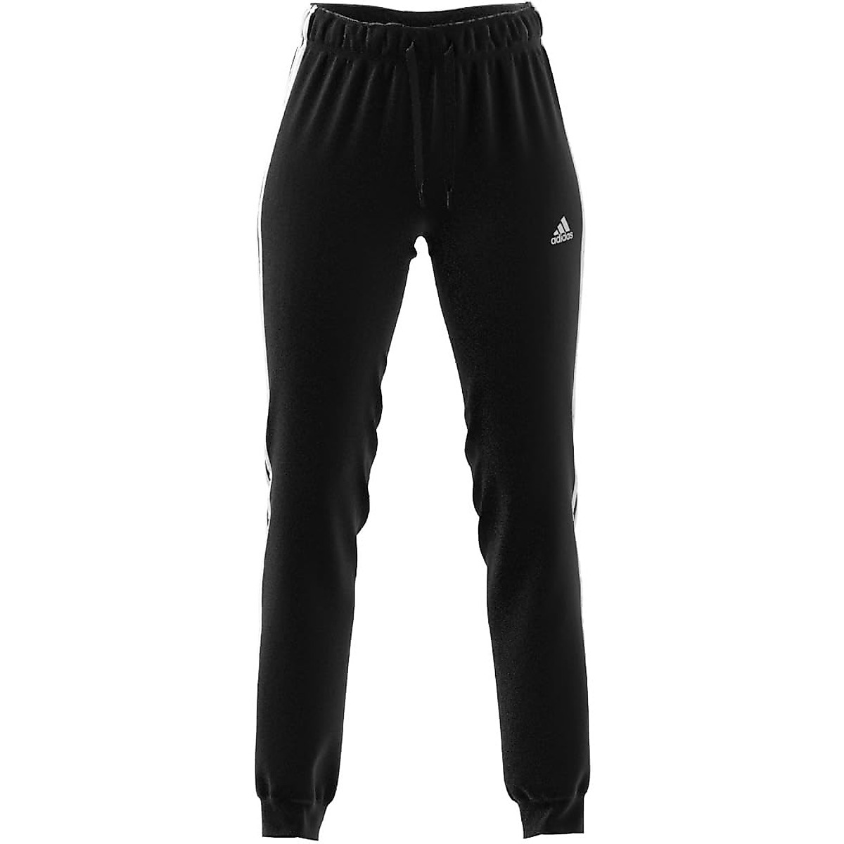 adidas Women's Essentials Fleece Tapered Cuff Pants, Black, Medium