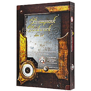 Q-Workshop Steampunk Clockwork Caramel & White Dice Set (7 Piece)