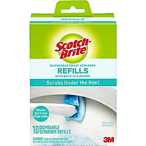 Scotch Brite Toilet Scrubber Refills 3 Boxes of 10 Each Value Bundle Pack Click N Flip