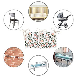 Baby Crib Organizer Cot Caddy Bed Storage Bag 2 Pockets Bedside Hanging Diaper Nursery Organizer for Diapers Toys Clothing (Orange)