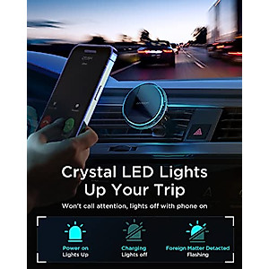 Design for Magsafe Car Mount Charger, [2-Layer Magnets Lock][for 99% Vent] Wireless Car Charger Magnetic, [5s Install] for Magsafe Car Charger, Magnet Car Fast Charger for iPhone 14/13/12 Series