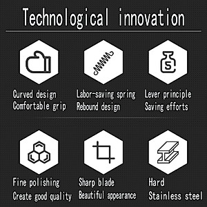 Tree Trimmers, Garden Scissors, Manual Trimmers, Branch, Hedge, Shrub and Bush Trimmers, Razor Sharp Bypass Cutters, Flowers, Household Plants, Bonsai or Garden Repair Gardening Tools