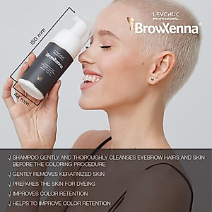 Deep Foam Eyebrow Shampoo Sensitive Natural Cleanser for Makeup Brow Henna Remover Gentle Brow Tint Cleaner Purifying Shampoo for Eyes