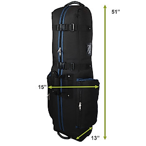 CaddyDaddy Golf CDYCON2NP Constrictor with North Pole Club Protector Golf Bag Travel Cover, Black/Navy