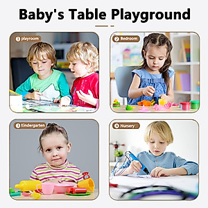 Kids table and chairs, Toddler table and chairs, Kids table (6 chairs), Kids table and chair set, Kids table and chair set 5-8 year old. Toddler table and chair set with 24 leg covers +12 color pens