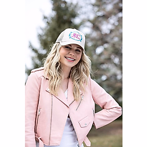 PACIFIC BRIM Women's Adjustable Cap Mesh Side Panels Trucker Hat - Let's Go Girls