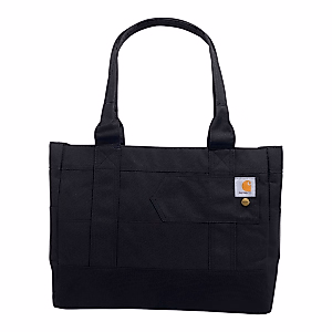 Carhartt Zip, Durable Water-Resistant Bag with Zipper Closure, Horizontal Tote (Black)