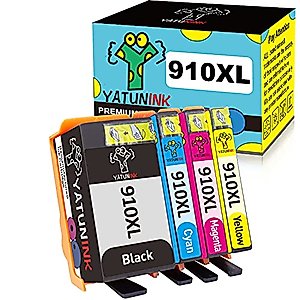 YATUNINK Remanufactured Ink Cartridge Replacement for HP 910 XL 910XL Ink Cartridges Combo Pack 3YL65AN 3YL62AN 3YL63AN 3YL64AN for HP OfficeJet 8035 OfficeJet 8028 8025 8022 8020 Printer(4 Pack)