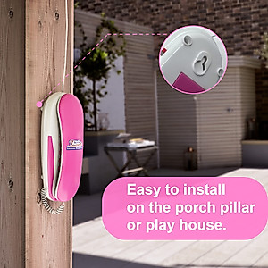 Kids Play Phone, Intercom Toy with Real Ring Sounds, Pretend Play Telephone, 23 ft Ultra-Long Phone Line with Kids to Chatting and Learning, Toddler Develop Communication Skill Toys, Kids Gift