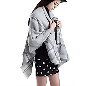 Neal LINK Women's Scarves Wraps Warm Blanket Scarf Shawl Winter Plaid Scarfs for Women