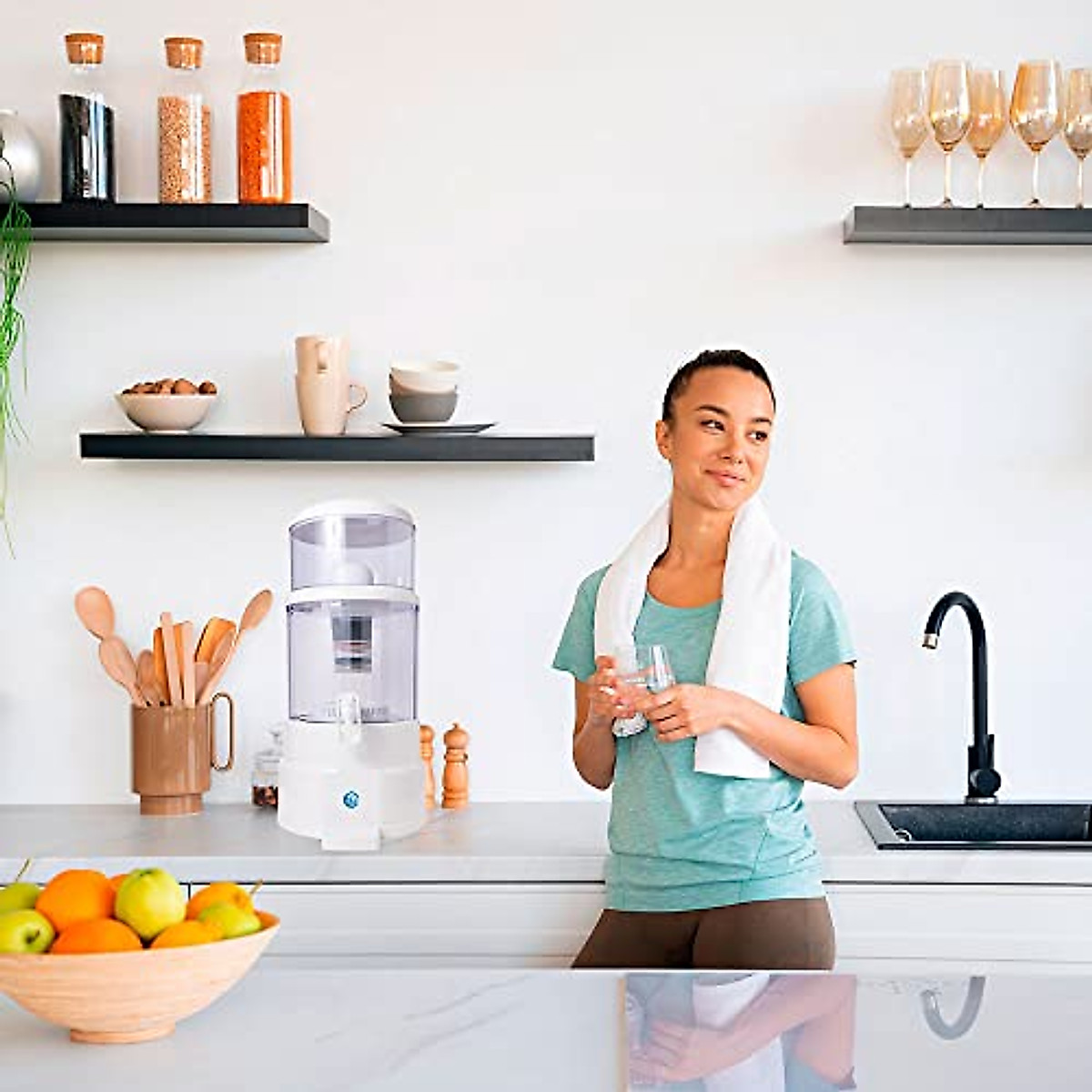 VG Water Mineral Purifier System Filter| Capacity 22 LTS. | at Home Water Filter That Purifies Water, for Drinking Water Dispenser| Countertop Alkaline and Mineral Water Filter