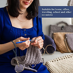 Yarn Holder,Portable Wrist Yarn Holder,Yarn Holder for Crocheting,Yarn Organizer with Wrist Strap,Yarn Holder Stand,Prevents Tangling for Effortless Crocheting and Knitting On-The-Go (Blue)