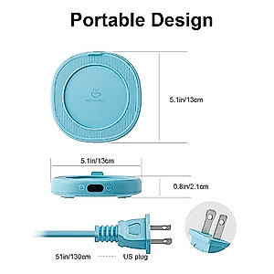 Bsigo Coffee Mug Warmer & Cute Cat Mug Set, Candle Mug Warmer for Home & Office, Electric Smart Coffee Warmer for Desk, Beverage Tea Coffee Cup Warmer with 3-Temp Settings, 8H Auto Shut Off, Blue