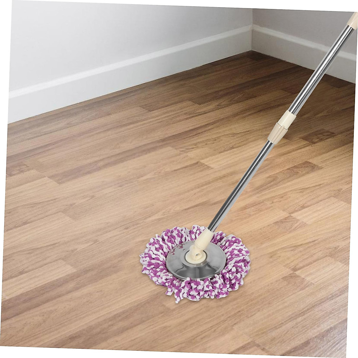 NOLITOY 1 Set Mop Rotary Mop Replacement Mop Stick Rotating Mop Rod Round Mop Detachable Mop Pole Extendable Floor Mop Industrial Mop Leaning Mop Detachable Rotary Mop Pole Plastic Pp