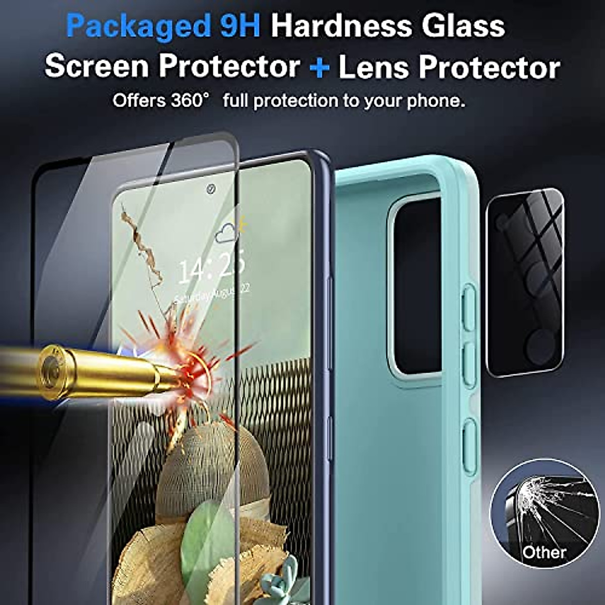 Oneagle for Samsung Galaxy S20 FE Case 5G, [4 in 1 ] S20 Fe 5G Case with [9H Glass Screen Protector+ Lens Protector] Built in [ 360° Ring Stand] Military Shockproof Phone Case for Samsung S20 Fe