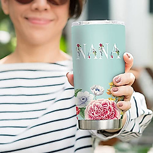 Waldeal Gifts for Nana, Grandma Tumbler From Grandchildren, 20 Oz Thermal Tumbler with Flip Lid, Mothers Day Birthday Christmas Gift for Gigi, Grandma Again, New Gigi