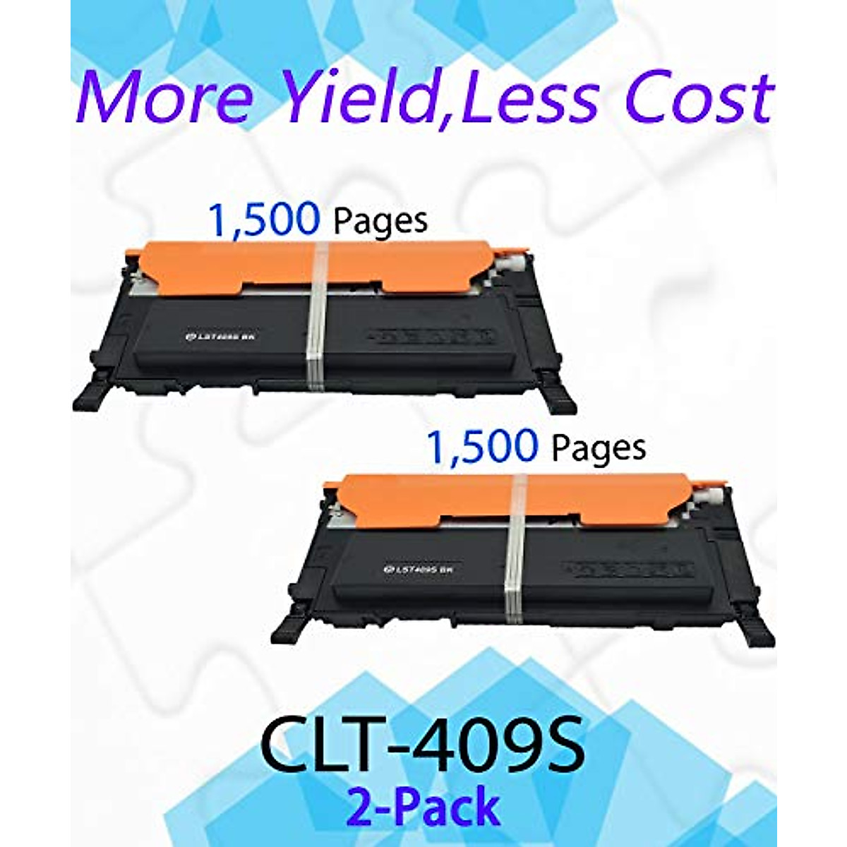 EASYPRINT (2-Pack of Black Combo) Compatible CLT-409S CLT-K409S Toner Cartridge CLT409S Used for Samsung CLP-310 CLP-315 CLP-310N CLP-315W CLX-3170FN 3175N 3175FN 3175FW Printers