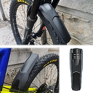 kingsea 2PCS Mountain Bike Mud Guard, Adjustable Carbon Fiber MTB Fenders -Universal Front or Rear MTB Fender Compatible with 20"/24"/26"/27.5"/29" Mountain Bike Mudguards - Hard Shell