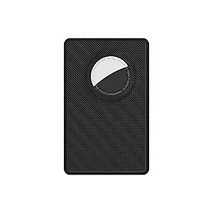 Mutural Portable Case for New AirTags Tracker,Credit Card Size Card Compatible with AirTag for Wallet/Purse/Backpack/Card Case/Suitcase,Slim Safety Anti-Lost (Black)