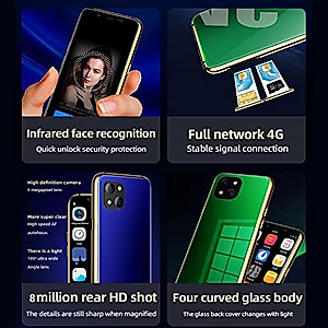 CUIFATI Mini Smartphone for Kid, 3.5 Inch IPS Screen Unlocked Cell Phone, 3GB+32GB, 2023 New Child Phone Gifts (Green)