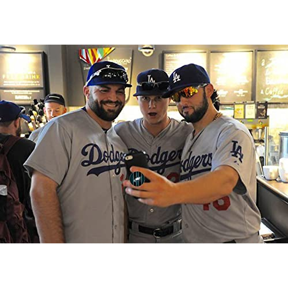 MIULHPA Multifunction Football Team Cell Phone Stand Holder and Grip. Foldable Phone Kickstand Mount Compatible for Smartphones (Green Fire Design)3Pack MALAI01