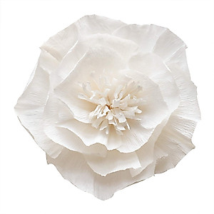 13 Pieces 3D Paper Flowers Pink White with Trees 10" 8" 6" 4" Craft DIY Large Wall Decorations Pom Pom Giant Backdrop Photo Booth Baby Shower Decor Centerpiece Wedding Birthday Party Craft Art