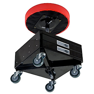 Pro-Lift C-3100 Grey Pneumatic Chair with Dual Tool Tray - 300 lb. Capacity, Pack of 1