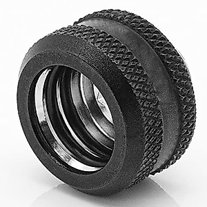 Dracaena 6 Pack G1/4" Thread to 12mm OD hard Tubing Compression Fitting with Rings for rigid acrylic Tube for Computer Water Cooling System, Black