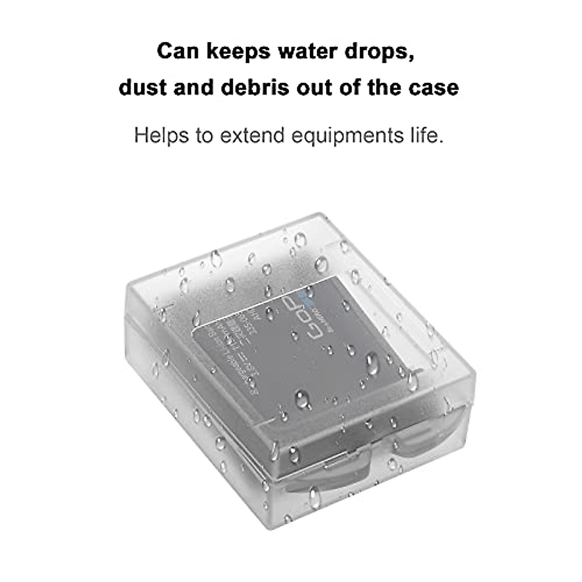 Cosmos Pack of 6 Plastic Protective Storage Case Boxes Holder Compatible with GoPro Hero Battery Frosted Clear Color