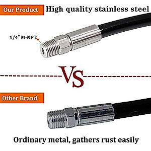 Twinkle Star Sewer Jetter Kit for Pressure Washer -100 ft Hose, 1/4 Inch NPT, Drain Cleaning Hose, Button Nose & Rotating Sewer Jetting Nozzle, Orifice 4.0, 4.5, 5.5, 4000 PSI