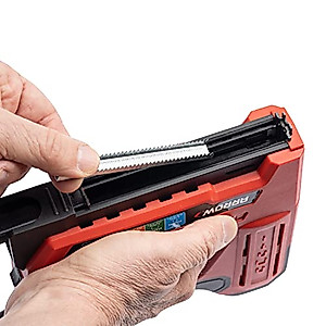 Arrow ET501F Corded 5-in-1 Professional Electric Staple and Nail Gun, Wire Stapler, and Brad Nailer for Upholstery, Framing, Insulation, Crafts, Fencing, and Cable, Black/Red