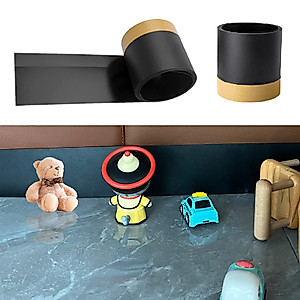 Couch Blocker, Toy Blocker Under Sofa, Bed Blocker 1 Roll, 118 inch Adjustable Self-Adhesive Gap Bumper, Avoid Things Sliding Under Furniture for Pets&Toys&Kids (Black).