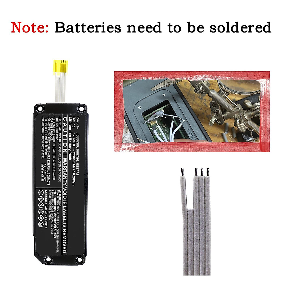 C S Replacement Battery for BO-SE Soundlink Mini 2, fits Part no 088789 088796 088772 2200mAh
