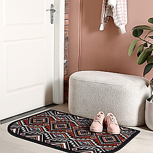 Aztec Fireplace Hearth Rug 24 x 36 Inch Fireplace Mats Southwestern Fireproof Fireplace Rug Fire Resistant Rugs for Fireplace Wood Stove Floor Protector for Kitchen Cabin Indoor Outdoor