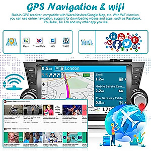 for 2009-2012 Toyota Highlander Radio, Roinvou Android 10.1 CarPlay Stereo with 10.1'' Touch Screen Bluetooth Car Audio Receiver Support Android Auto Mirror Link GPS WiFi SWC FM Radio Backup Camera