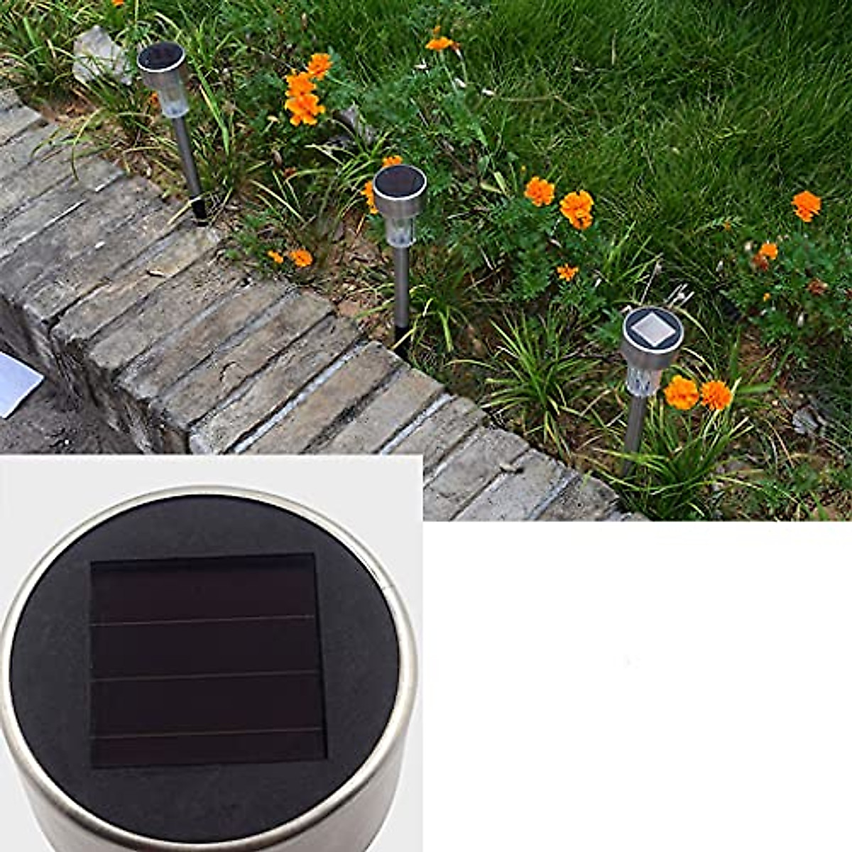 DJASM 2 Pcs Solar Powered Lawn Lights Outdoor Decorative Lawn Stake Column Lights for Home Garden Courtyardbubble Column Lamp
