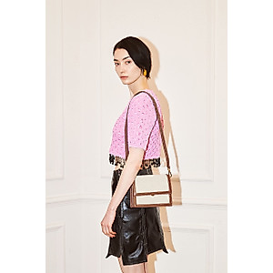 JW PEI Women's Mini Flap Crossbody (Beige Canvas)