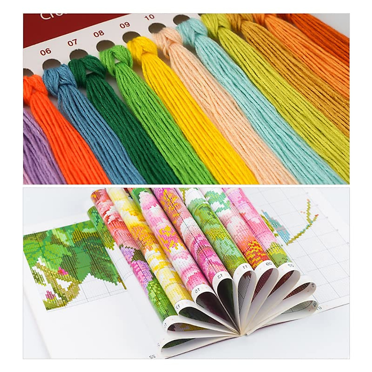 Cross-Stitch Stamped Kits, 11CT 3 Strands 16x20 inch, Loyal Golden Retriever Printed Cross Patterns, Embroidery Crafts Needlepoint Kit, Beginners Starter Kits, DIY Handmade Gifts