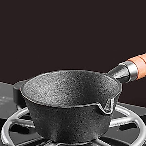 Cabilock Cast Iron Pot Pasta Pot Cast Iron Pot, Baking Heating Holder Cheese Heating Pot Kitchen Butter Heating Pot 1 Pc Butter Cast Iron Pot Pasta Pot