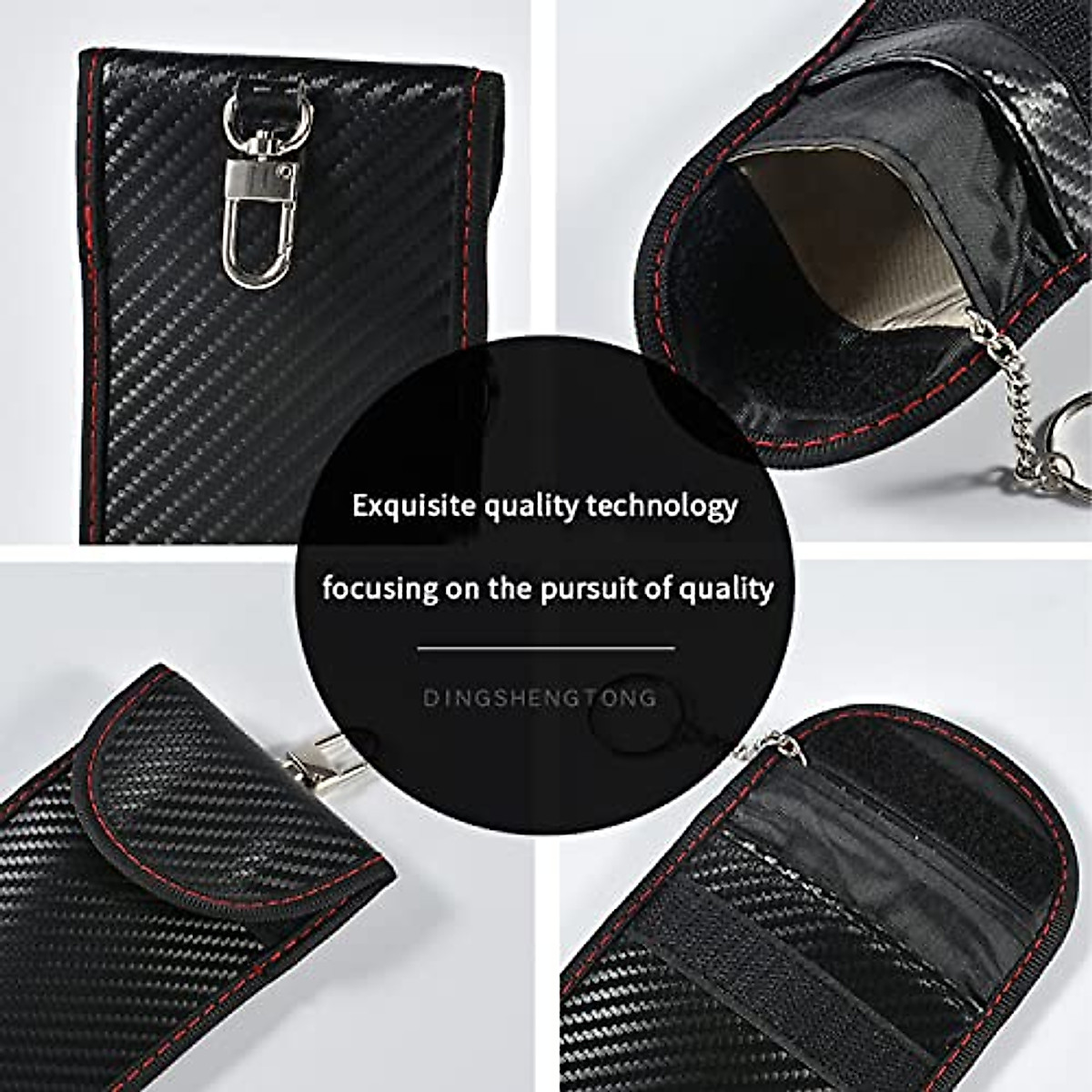 Arbootjin Faraday Bag,Faraday Key Fob Protector Faraday Cage Faraday Pouch - Car Key Signal Blocking,Anti-Theft Pouch,Anti-Hacking Case Blocker (Black)