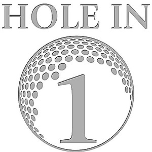 Personalized Drinking Glasses - 10.5 oz Custom Engraved Hole In 1 Golf Rocks Glass Gift