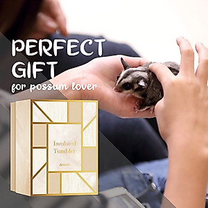 Funny Possum Gifts for Women & Men, Unique Gifts for Possum Lover, Possum 12oz Wine Tumbler with Spill-Proof Lid, Opossum Gifts, Gift Box Included - Let's Eat Trash And Get Hit By A Car