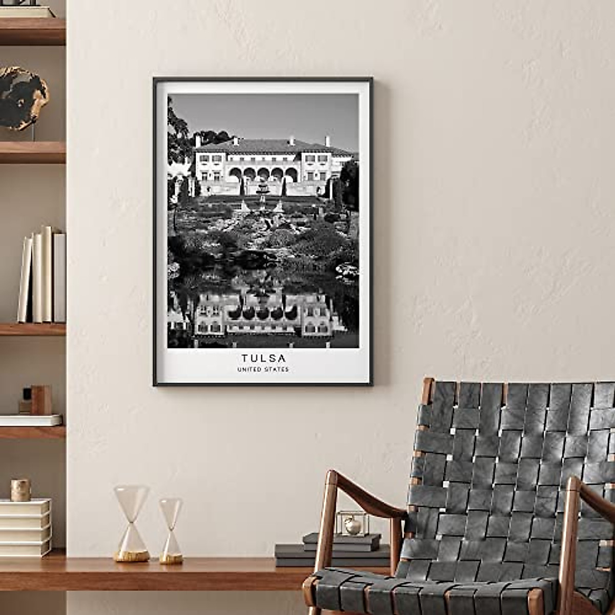 Dear Mapper Tulsa United States View Abstract Road Modern Map Art Minimalist Painting Black and White Canvas Line Art Print Poster Art Line Paintings Home Decor (Set of 3 Unframed) (12x16inch)